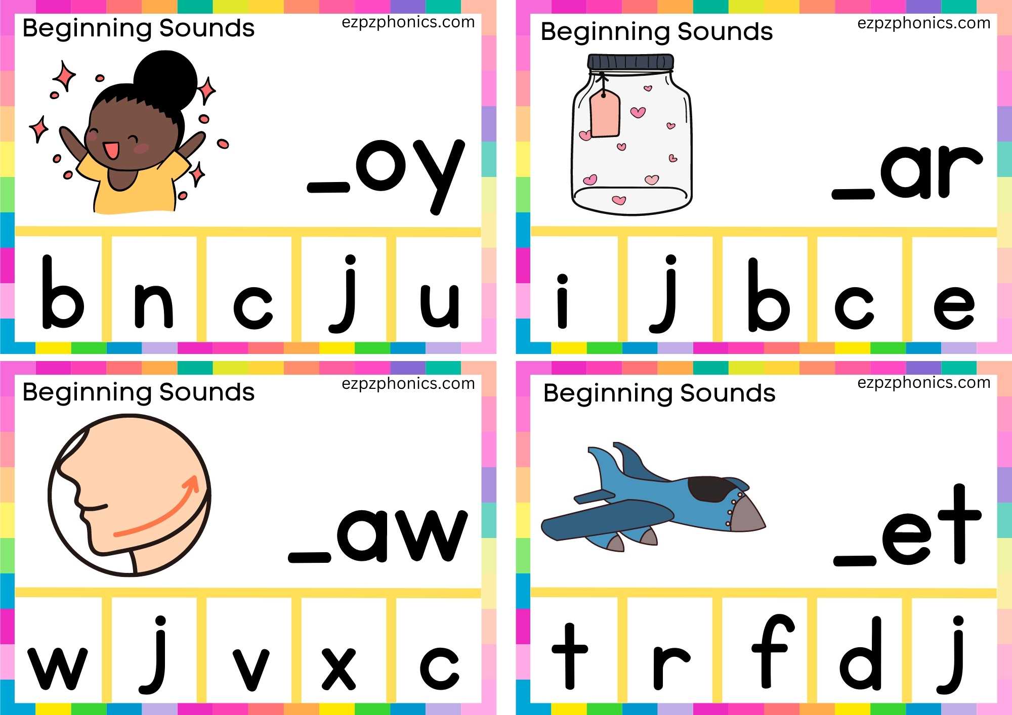 Letter J Finish The Word And Clip The Correct Letter Group 2 - ezpzphonics.com